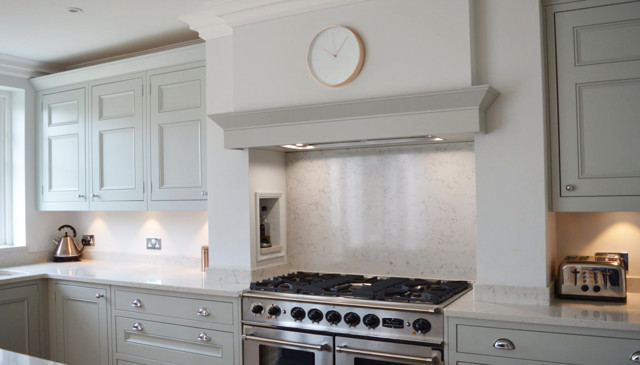 Half Pencil & Scalloped | Charcoal Grey Kitchen Cabinets