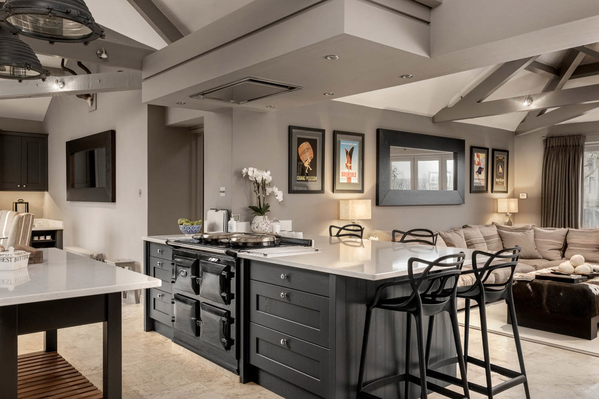 A TRADITIONAL KITCHEN, UTILITY, BOOT ROOM AND BEAUTIFUL VIEWS